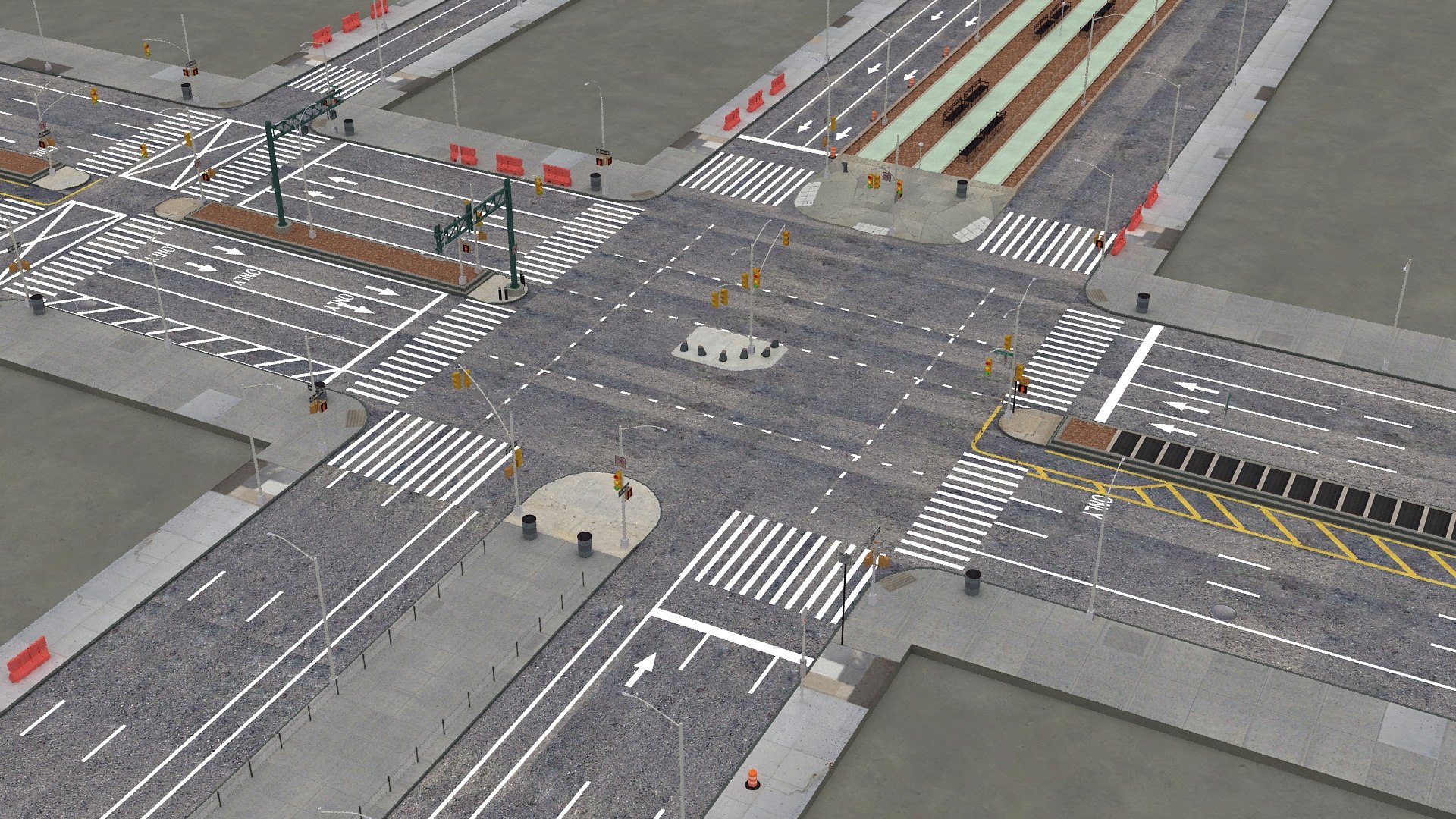 3D road city model - TurboSquid 1692991