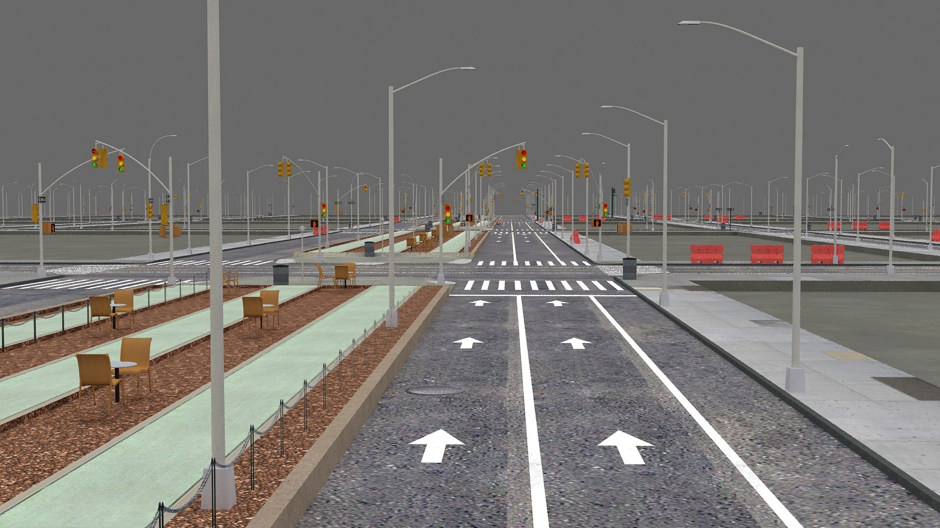 3D road city model - TurboSquid 1692991