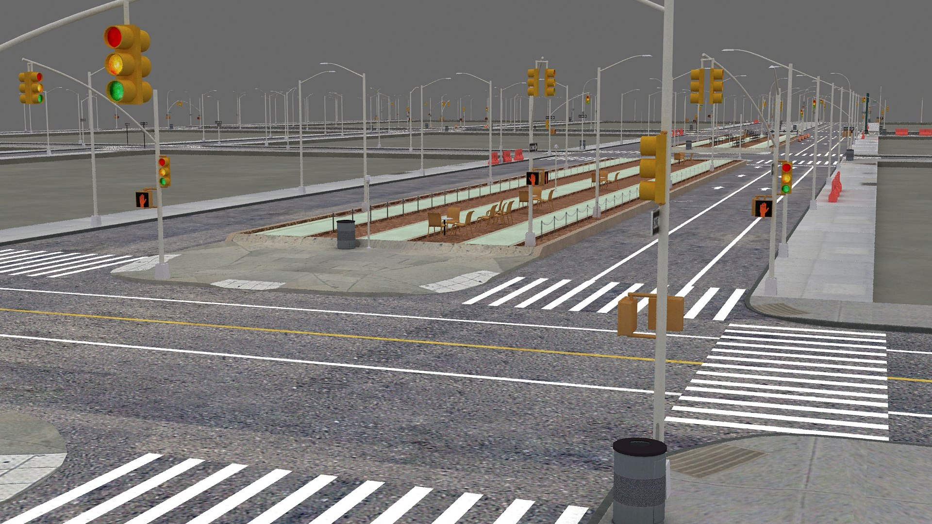 3D road city model - TurboSquid 1692991