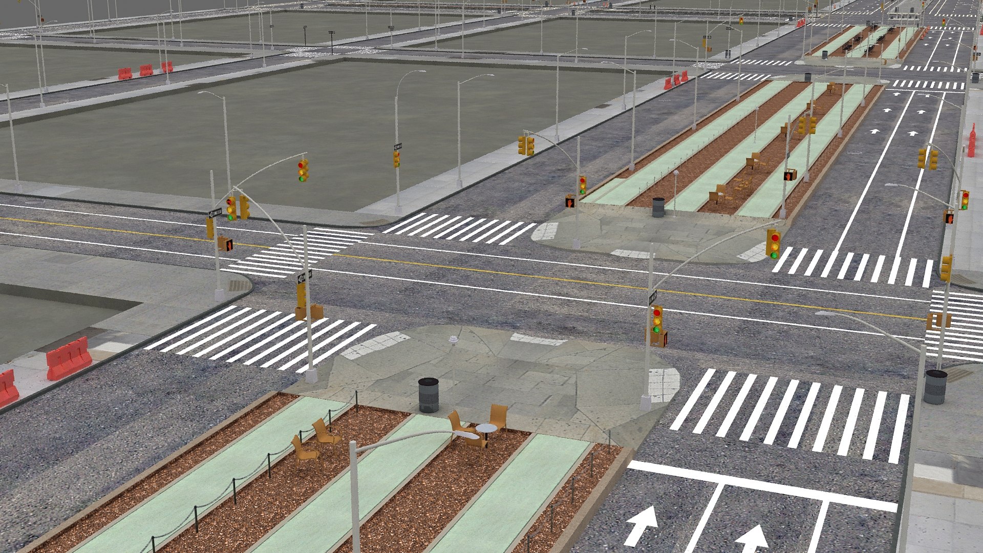 3D road city model - TurboSquid 1692991