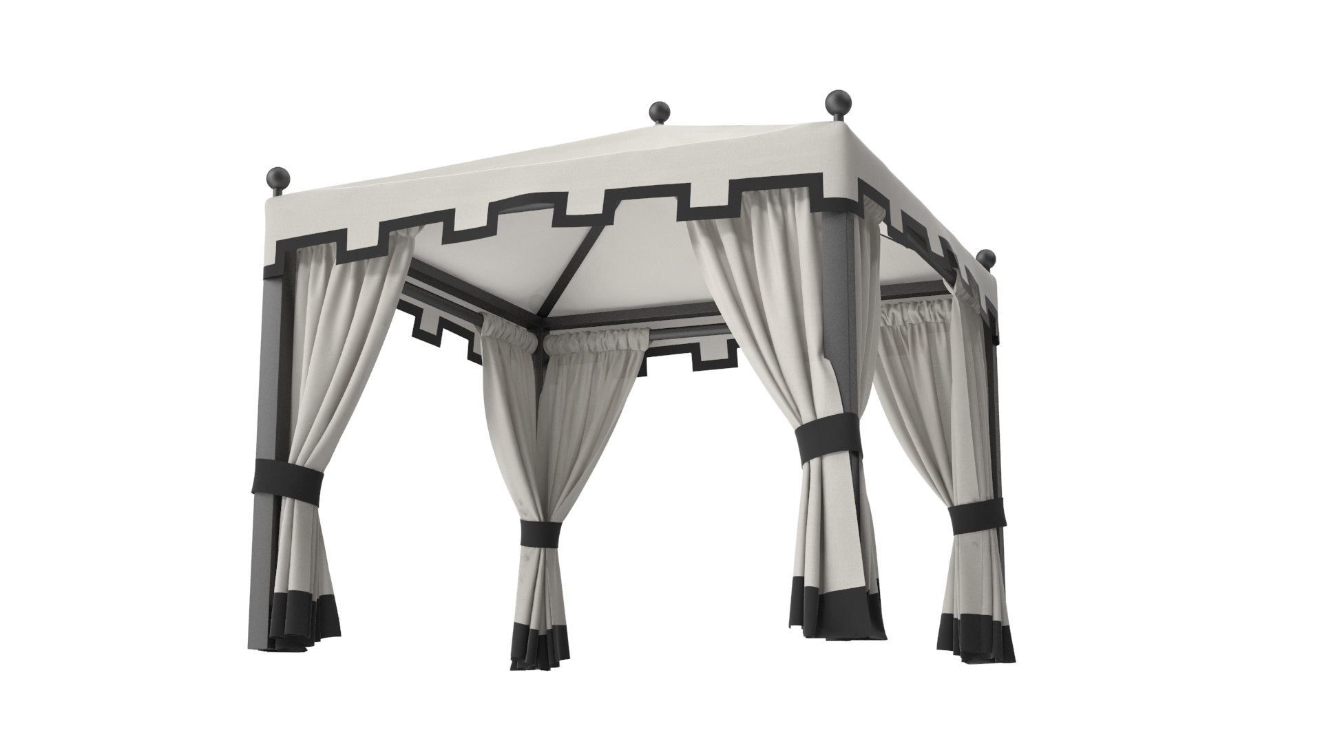 3D Outdoor Tent With Fabric Curtains Model - TurboSquid 1734577