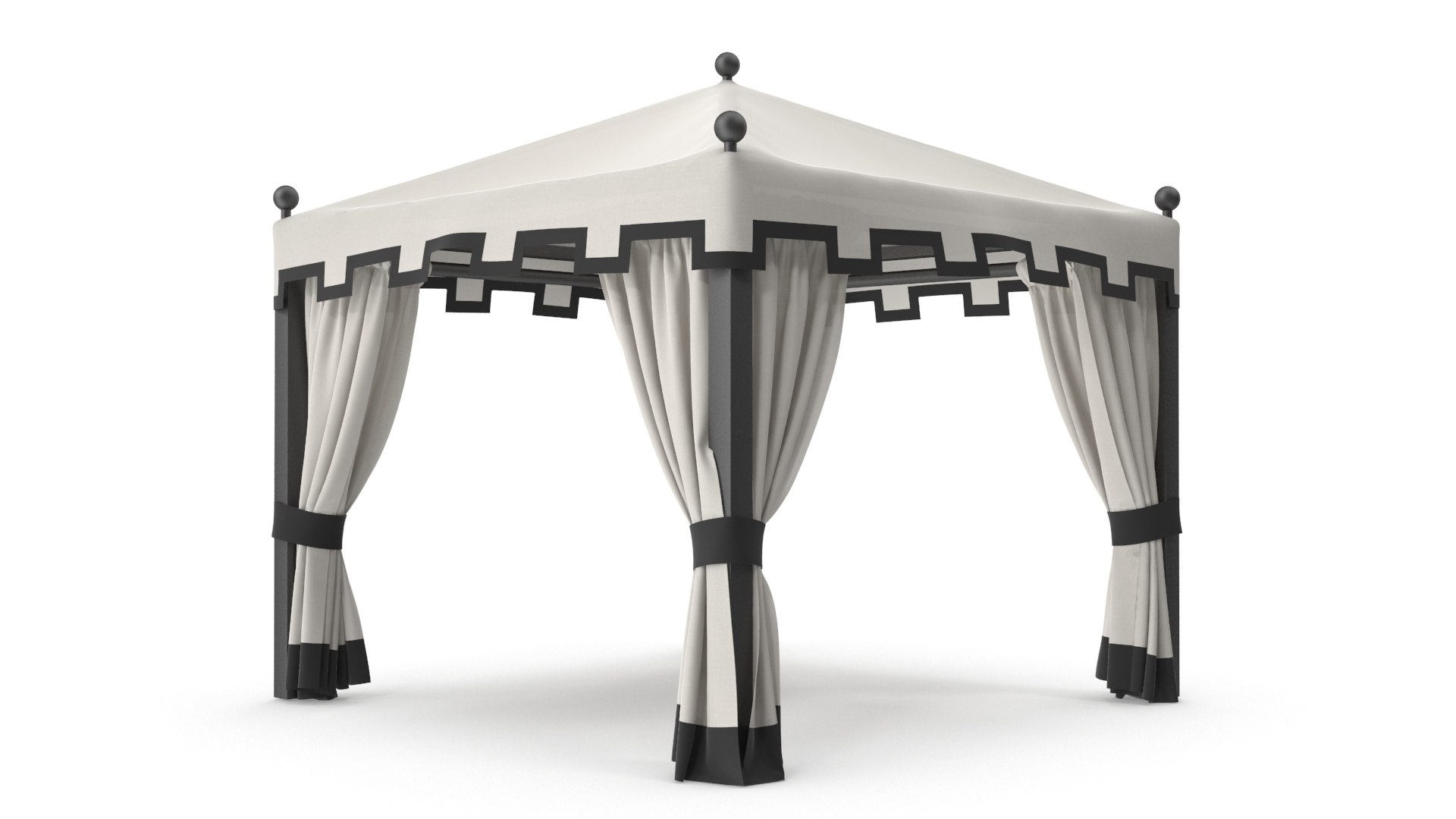 3D Outdoor Tent With Fabric Curtains Model - TurboSquid 1734577