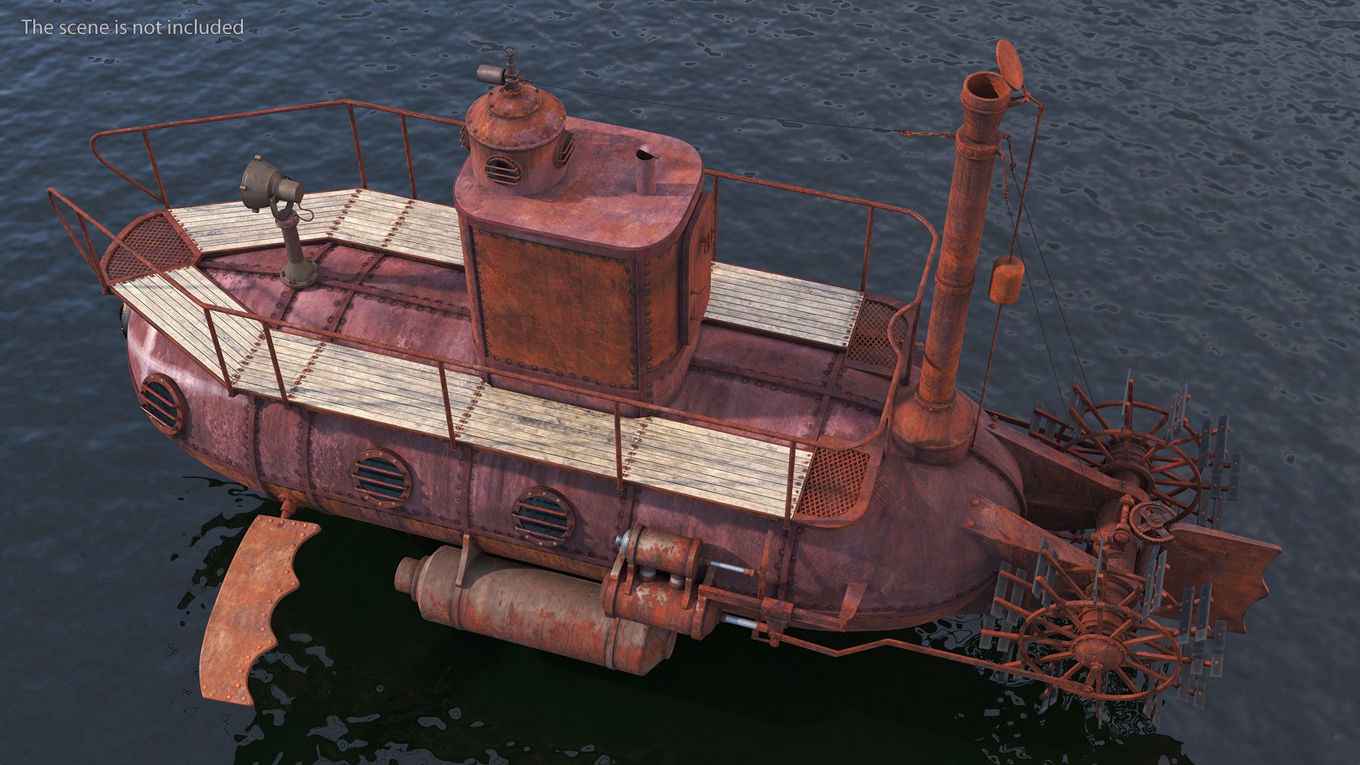3D Old Rusty Submarine - TurboSquid 2121394