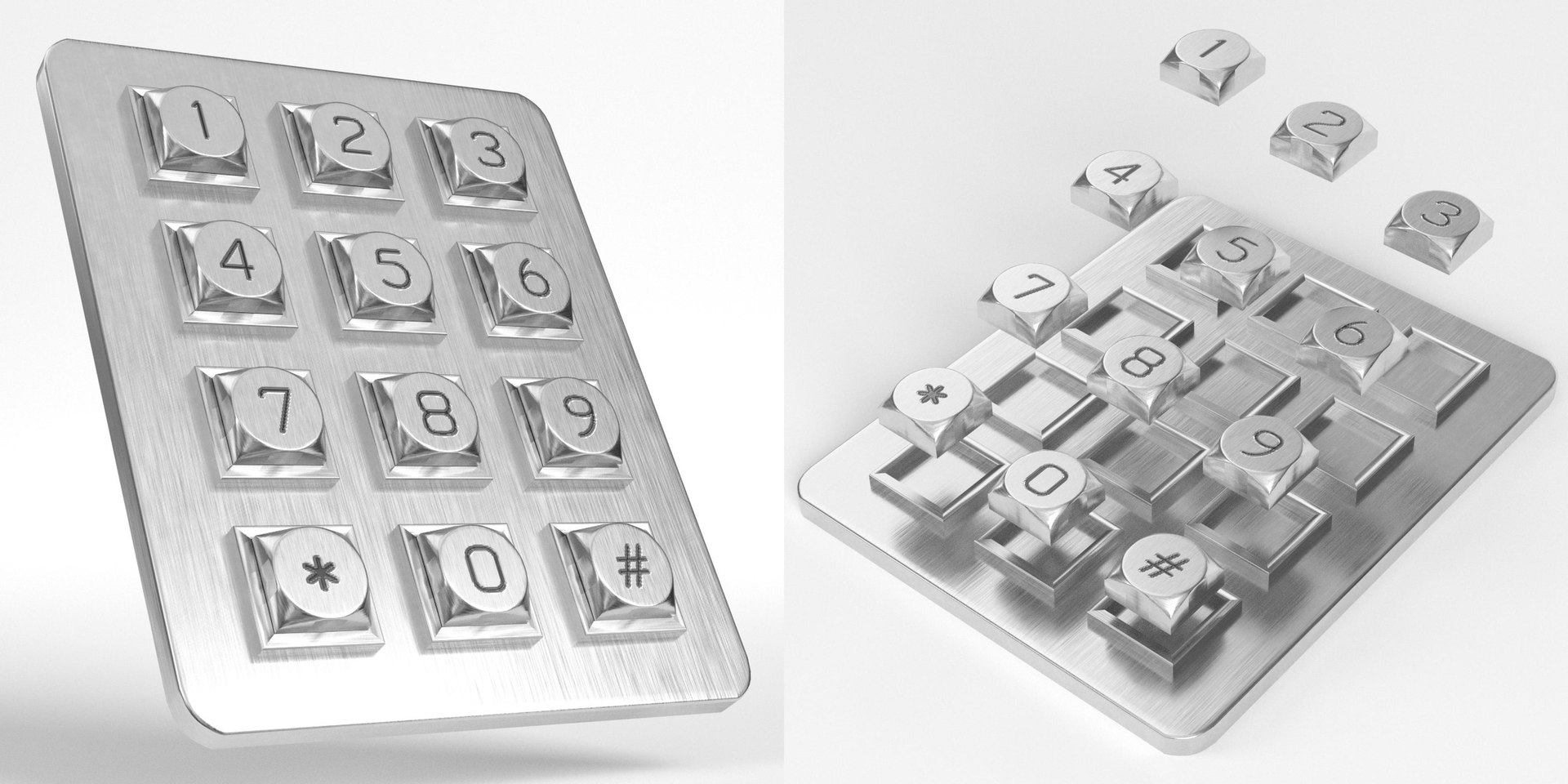 Electronic Keypad 2 3d Model Turbosquid 2217982