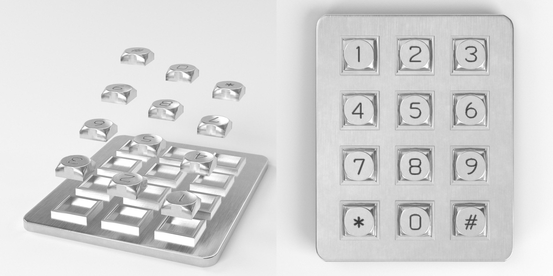 Electronic Keypad 2 3D Model - TurboSquid 2217982