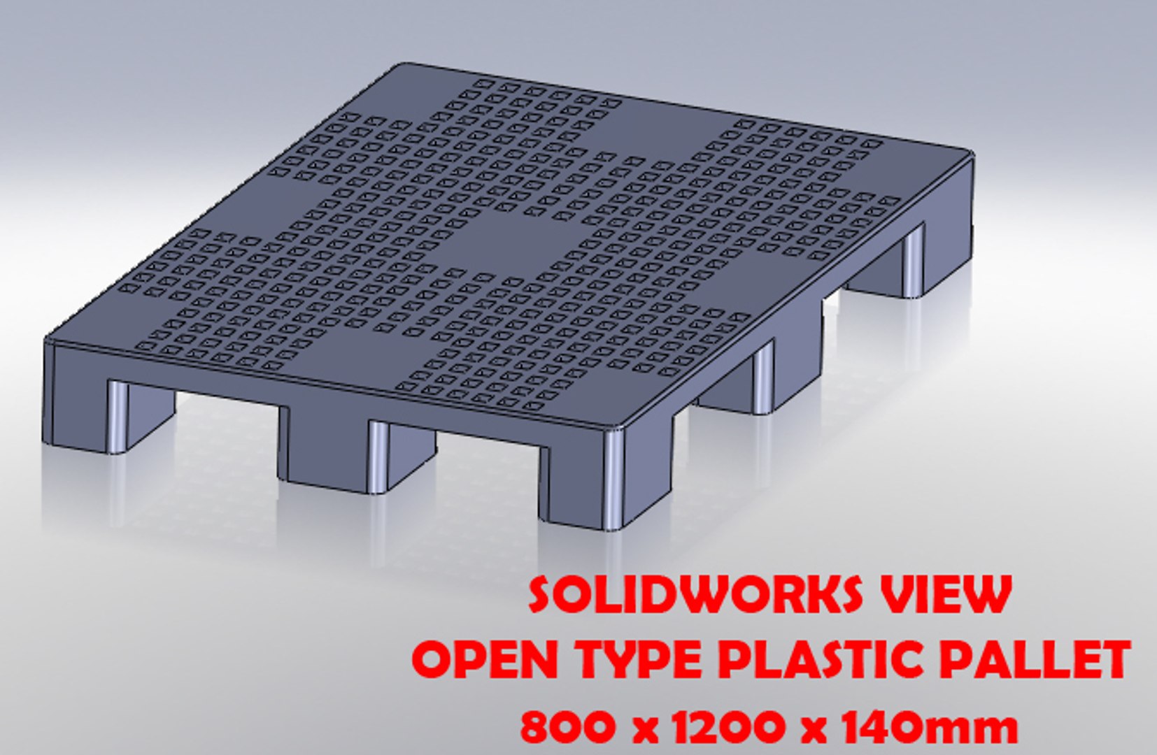 3ds max plastic pallet 800x1200x170