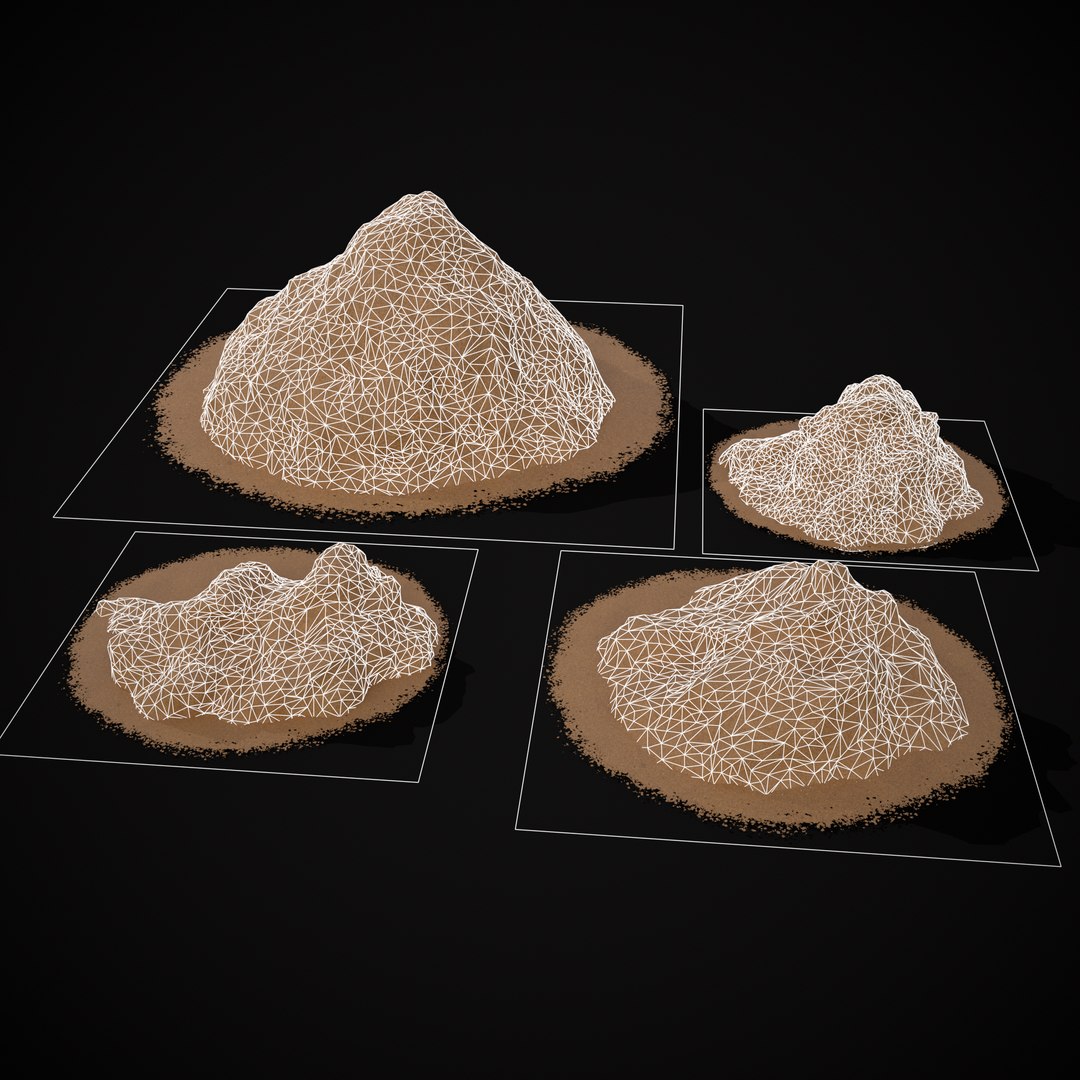 3D Model Wheat Grain Piles - TurboSquid 2035008