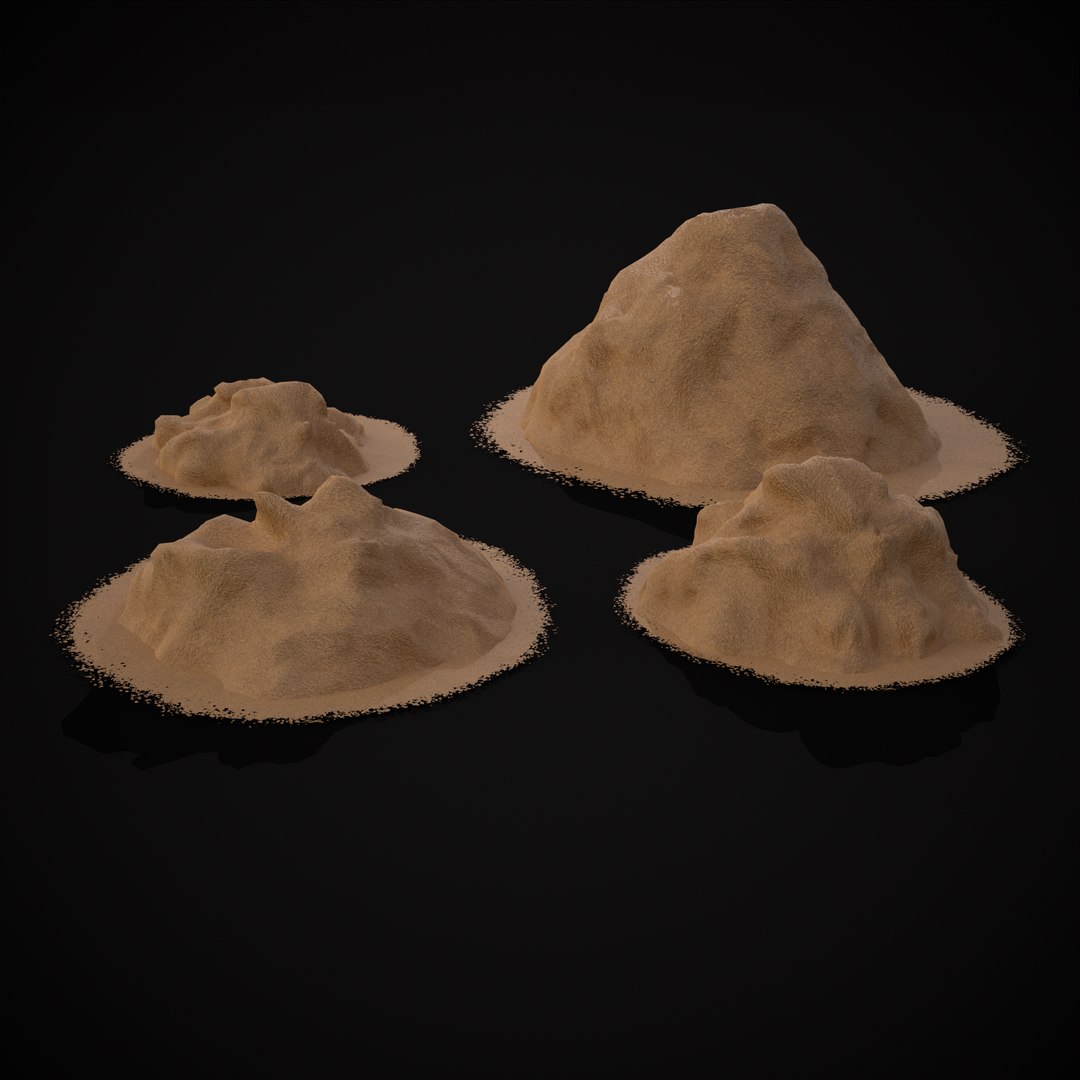 3D Model Wheat Grain Piles - TurboSquid 2035008