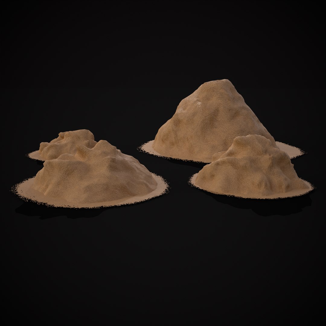 3D Model Wheat Grain Piles - TurboSquid 2035008