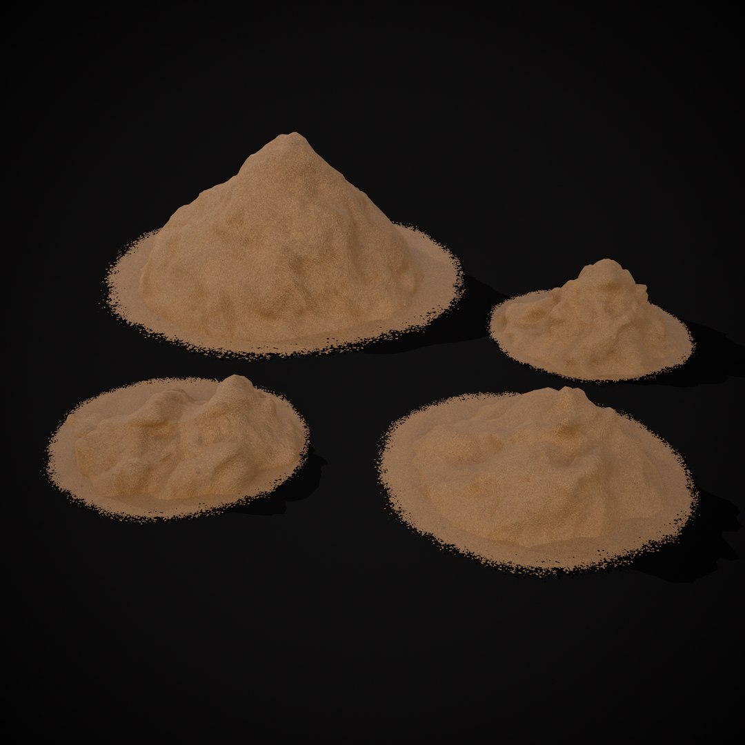 3D Model Wheat Grain Piles - TurboSquid 2035008