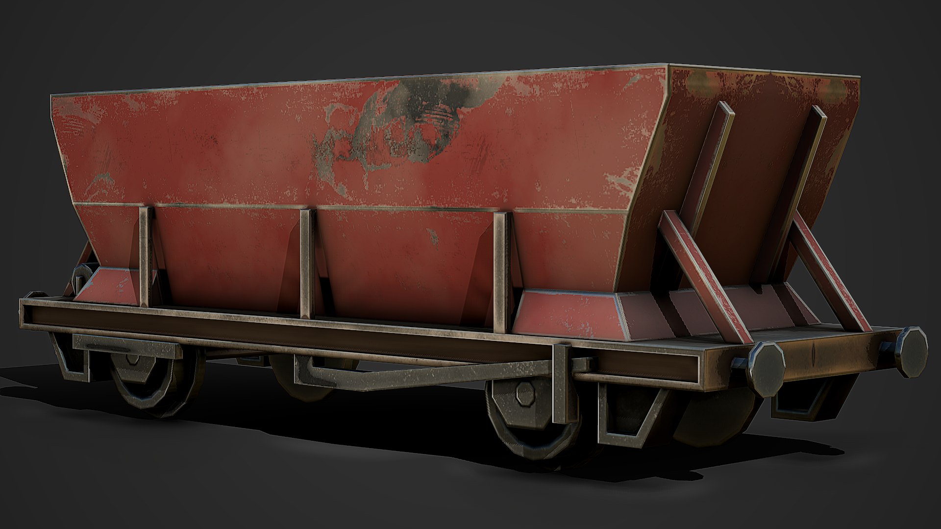 3D Coal Wagon Low Poly Mobile Ready - TurboSquid 2049083