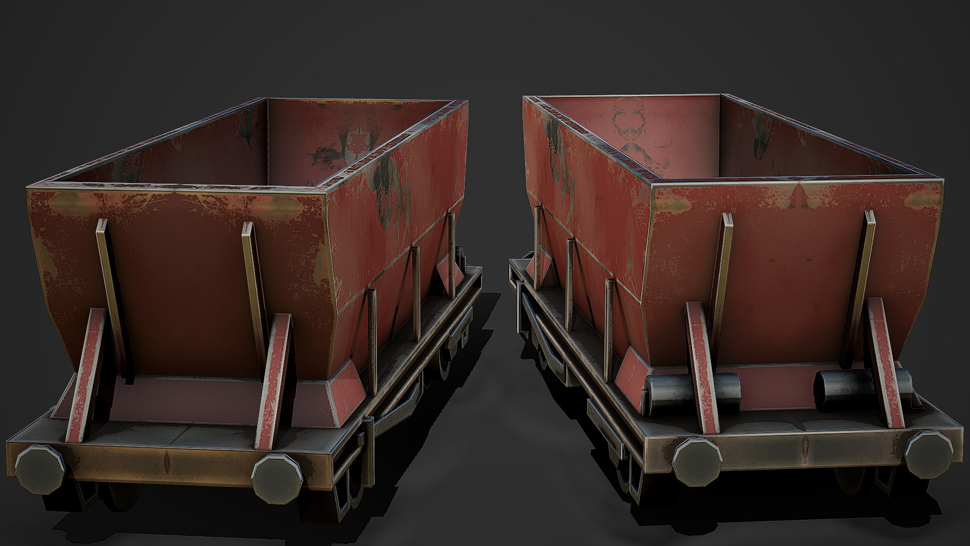 3D Coal Wagon Low Poly Mobile Ready - TurboSquid 2049083