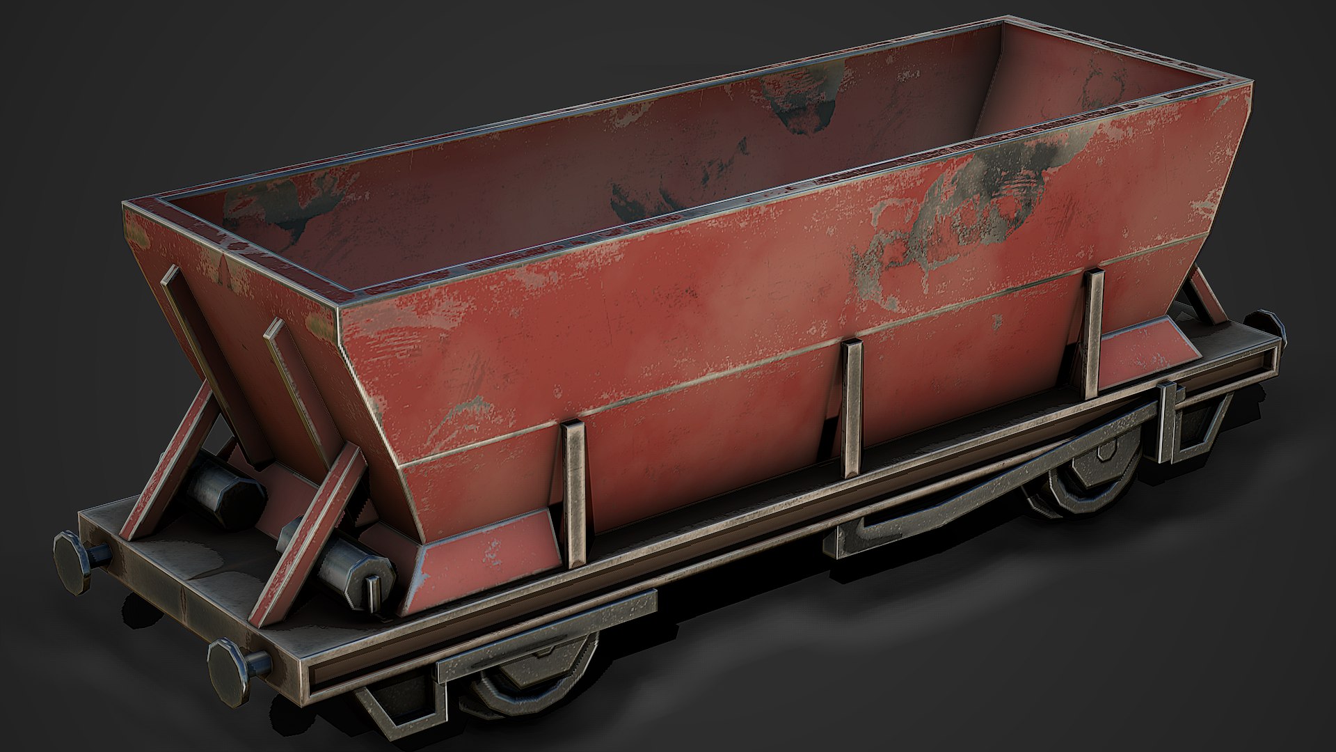 3D Coal Wagon Low Poly Mobile Ready - TurboSquid 2049083