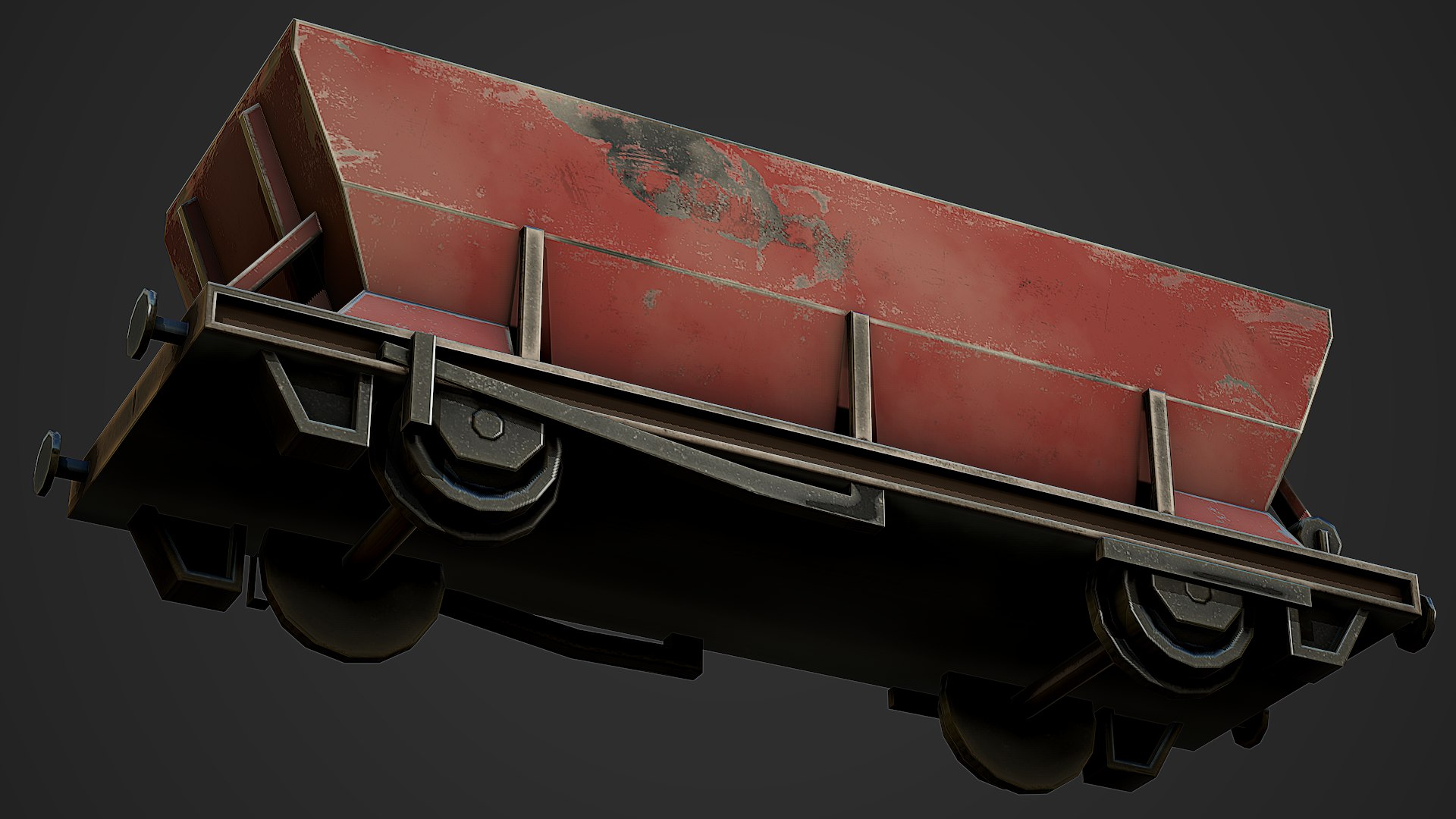 3D Coal Wagon Low Poly Mobile Ready - TurboSquid 2049083
