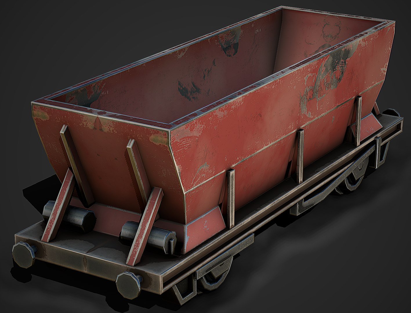 3D Coal Wagon Low Poly Mobile Ready - TurboSquid 2049083