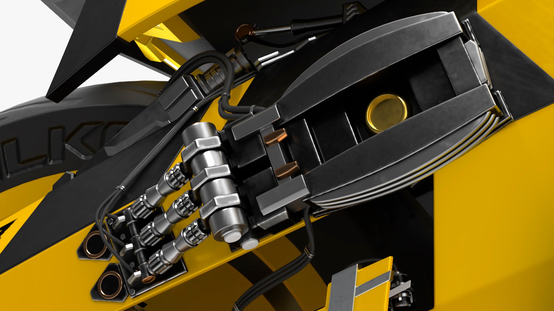 Futuristic Street Racing Motorcycle Yellow Color Model - TurboSquid 2230733