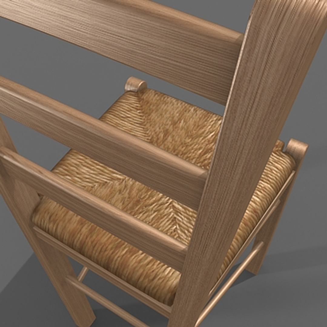 3dsmax wood rush chair