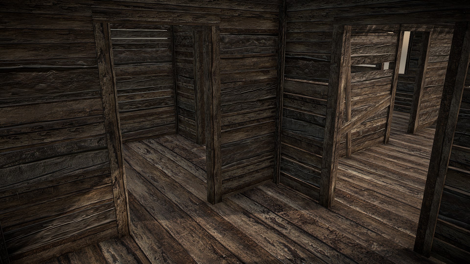 3D Model Realistic Wooden Shack Old House - TurboSquid 1585437