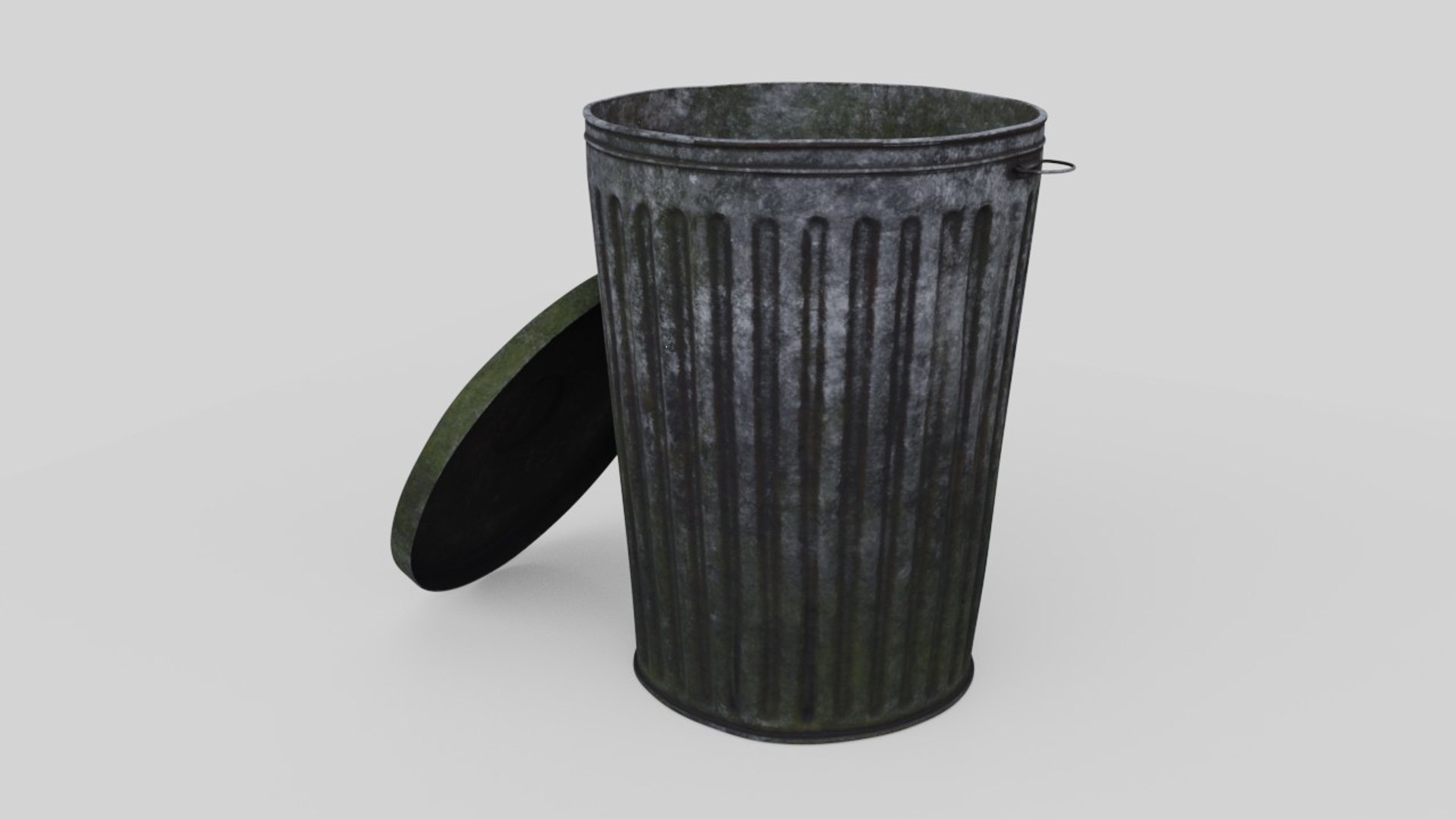 Dustbin 3 Old 3D Model TurboSquid 1230552