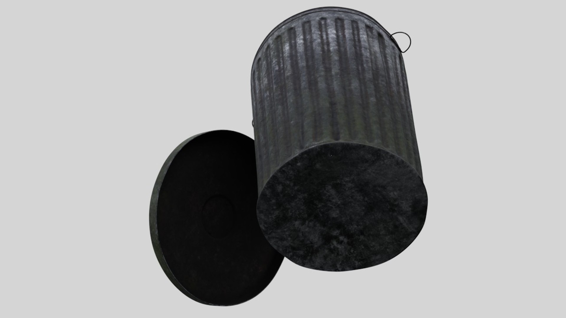 Dustbin 3 Old 3D Model - TurboSquid 1230552