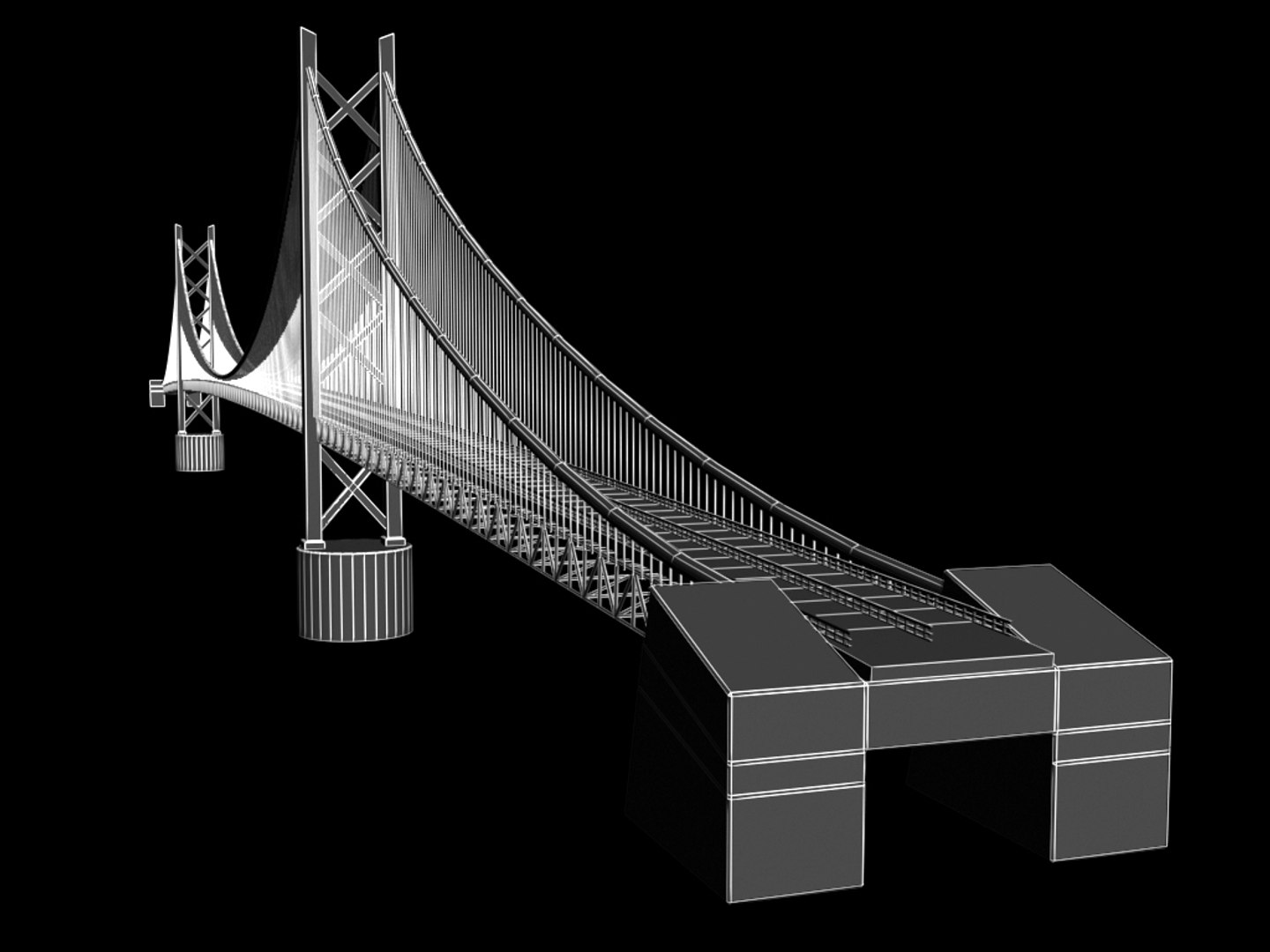 Akashi Bridge 3d Ma