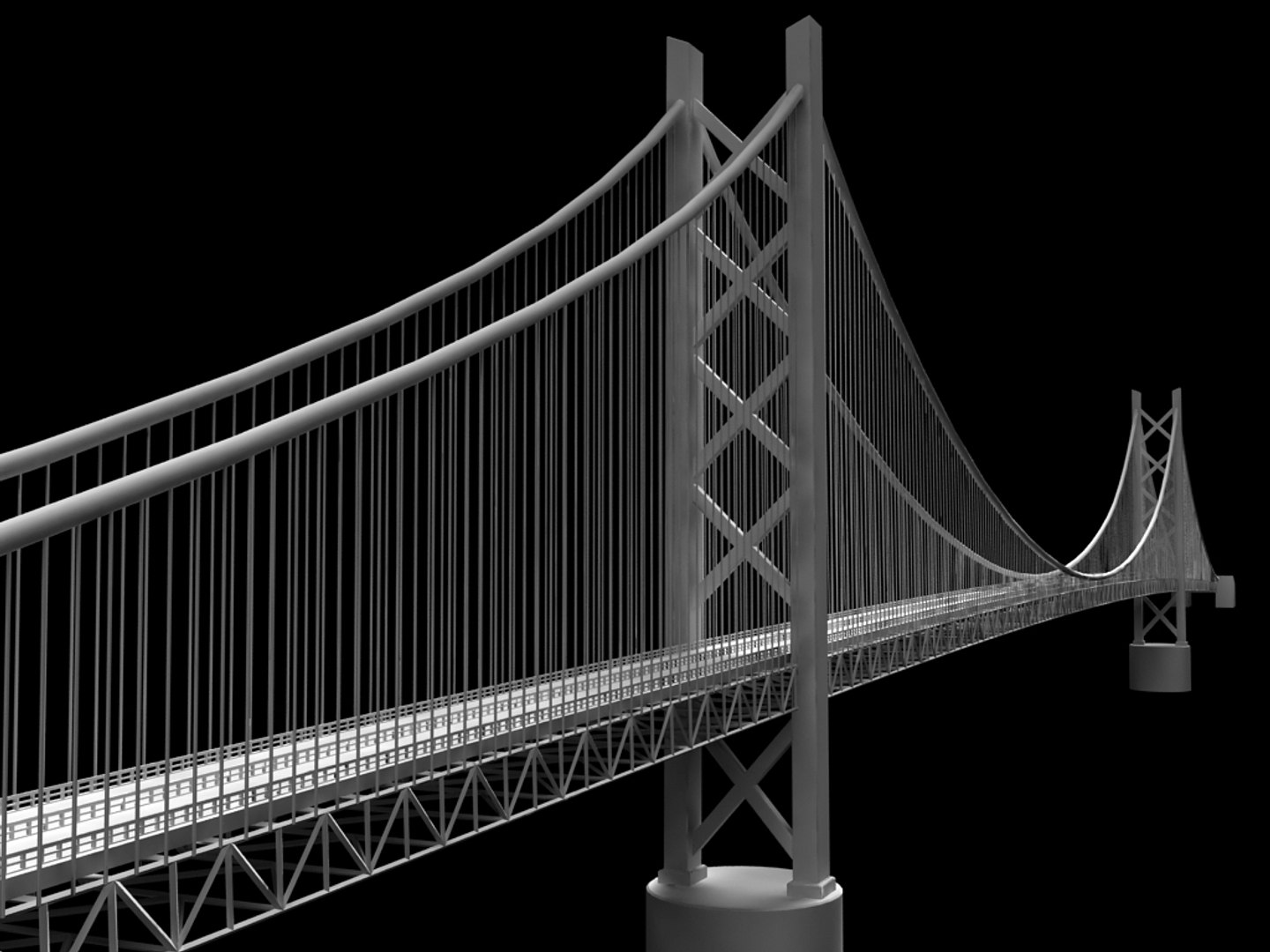 Akashi Bridge 3d Ma