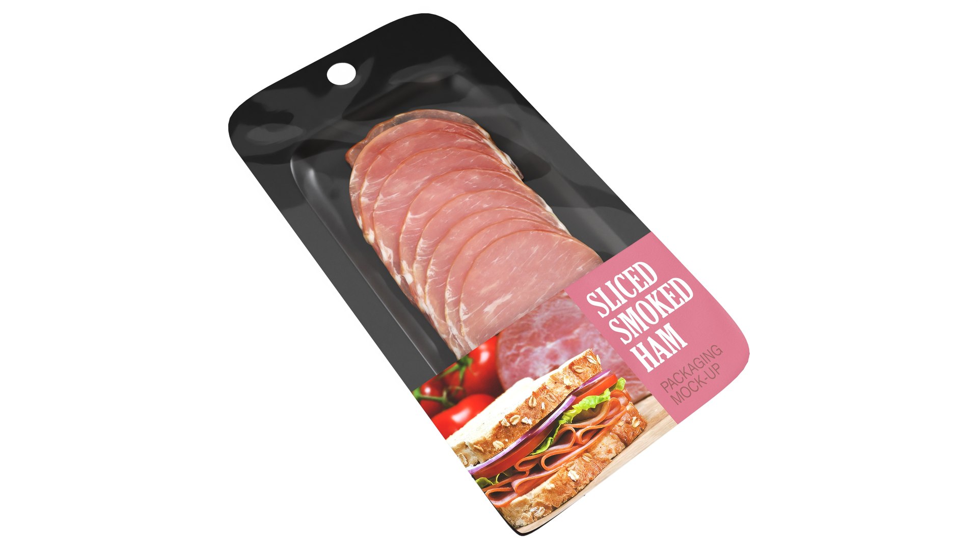 Sliced Ham With Packaging 01 3D - TurboSquid 2414472