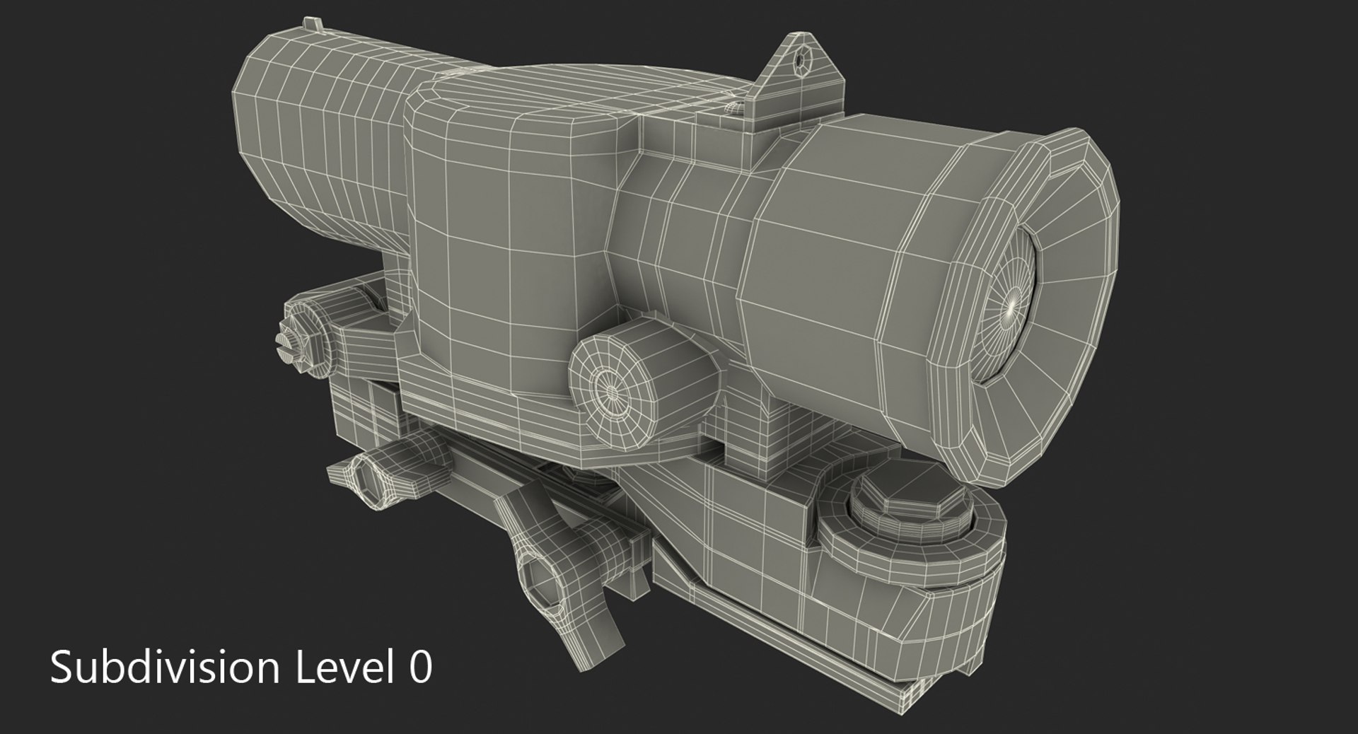 Scope Mount Assault Rifle 3d Max