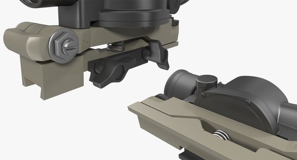 scope mount assault rifle 3d max