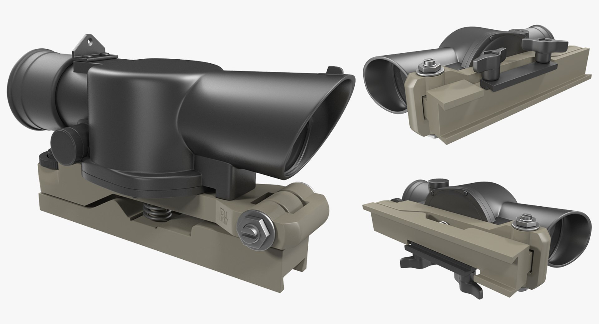 Scope Mount Assault Rifle 3d Max