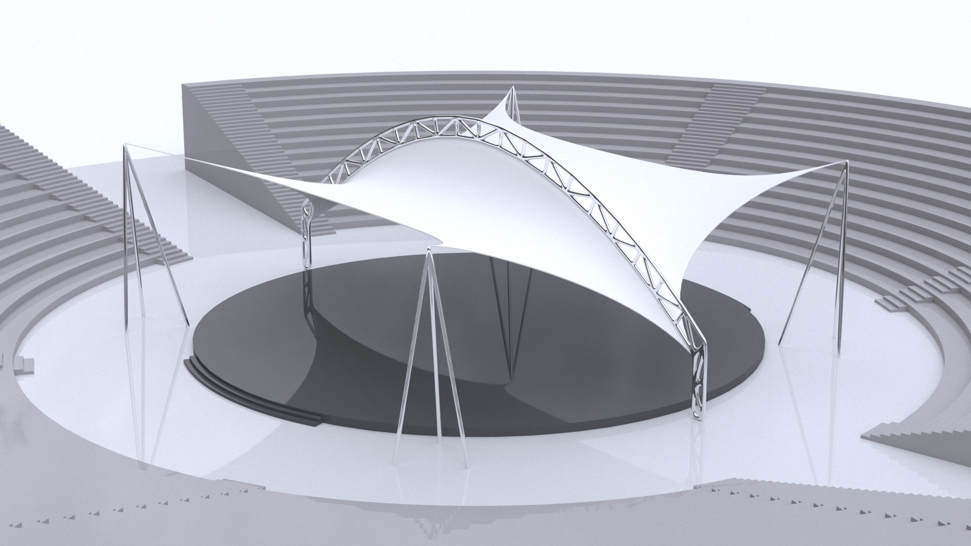 3D Outdoor Amphitheatre Stage 02 - TurboSquid 2356477