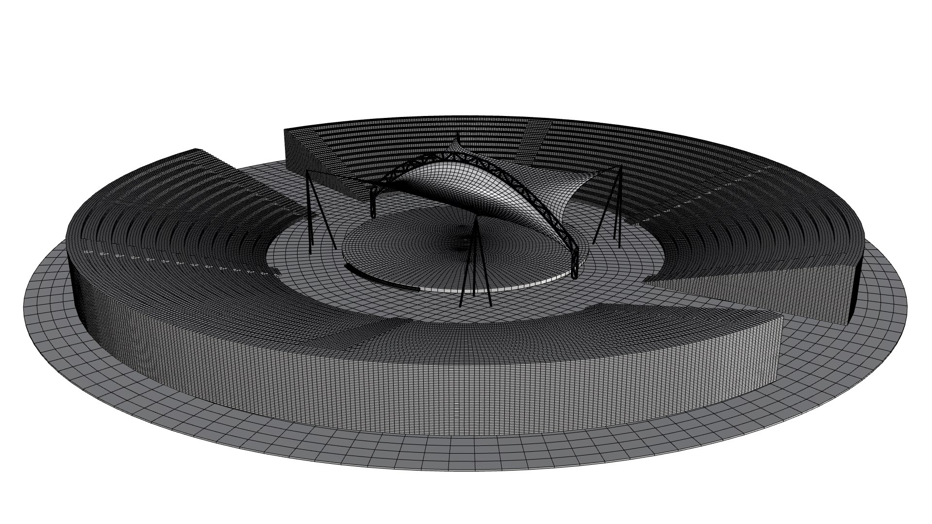 3D Outdoor Amphitheatre Stage 02 - TurboSquid 2356477