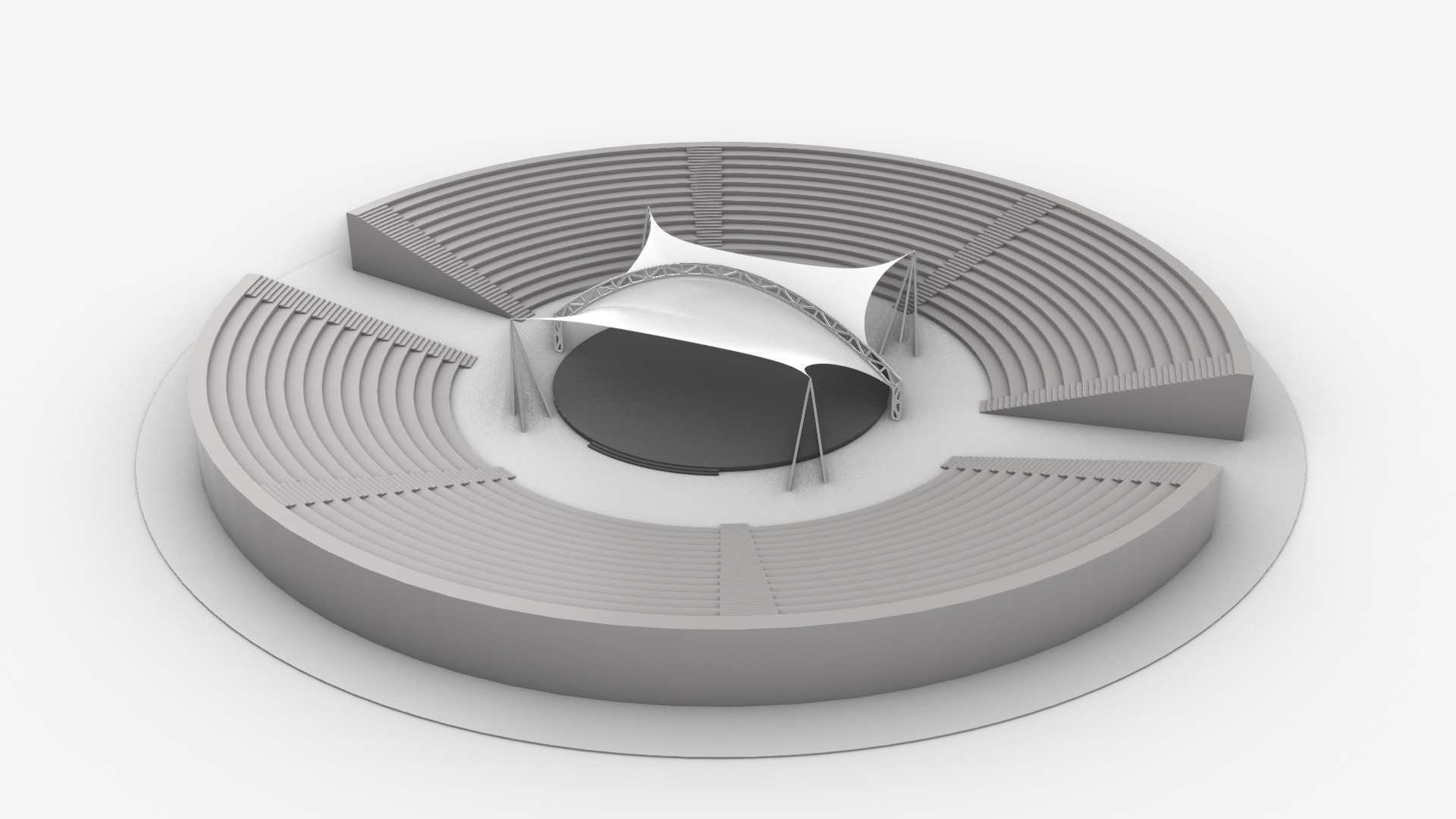 3D Outdoor Amphitheatre Stage 02 - TurboSquid 2356477