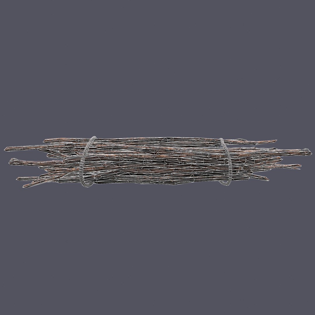 Wood Sticks Bundle 3D Model - TurboSquid 1733410