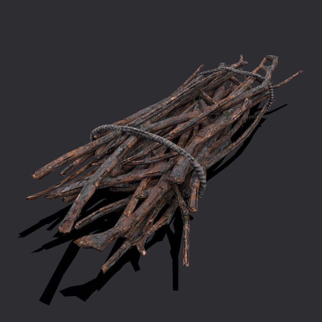Wood Sticks Bundle 3D Model - TurboSquid 1733410