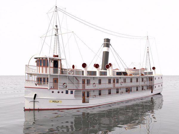 3D VINTAGE PASSENGER STEAMSHIP model - TurboSquid 1749453