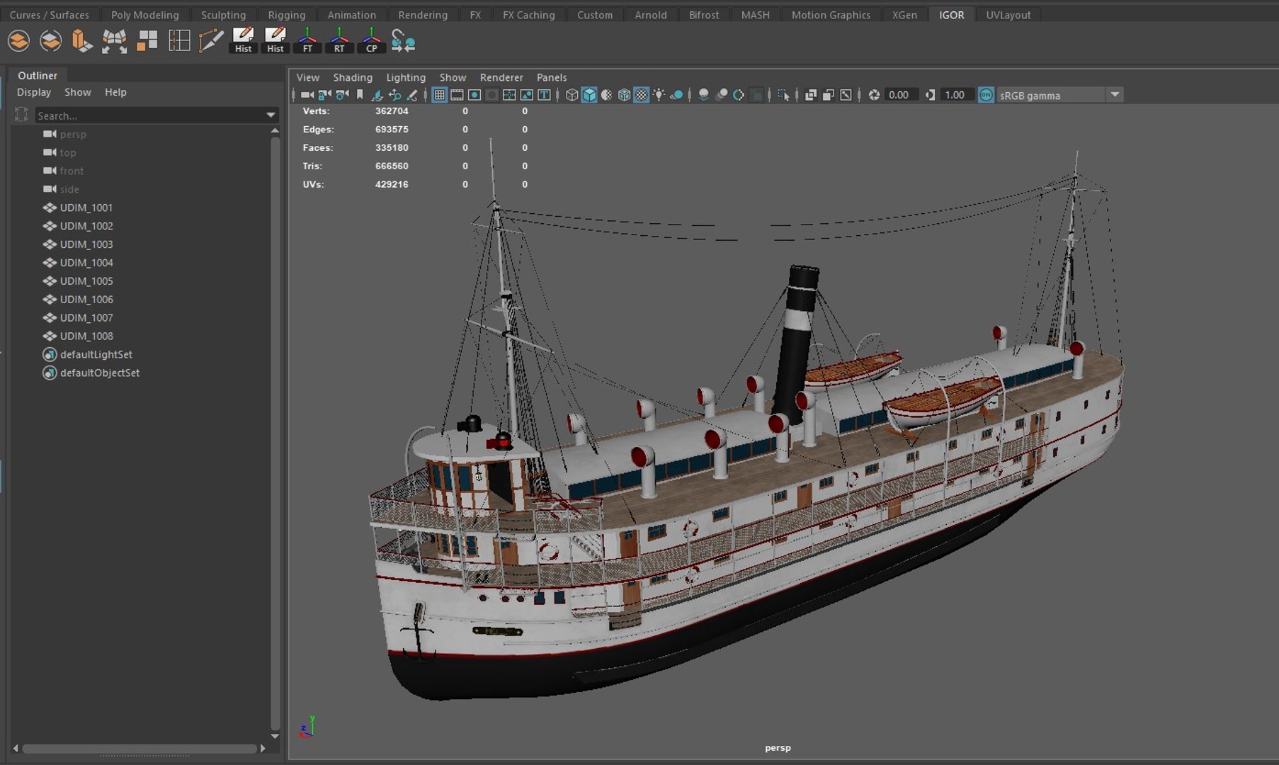 3D VINTAGE PASSENGER STEAMSHIP model - TurboSquid 1749453