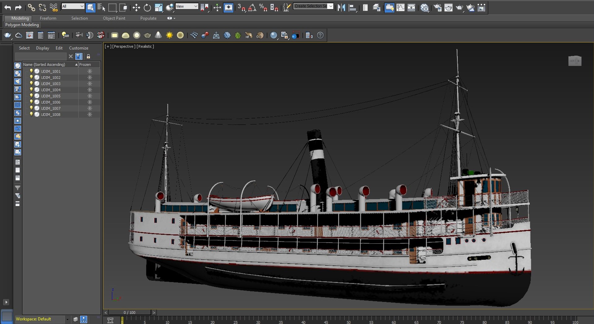 3D VINTAGE PASSENGER STEAMSHIP Model - TurboSquid 1749453