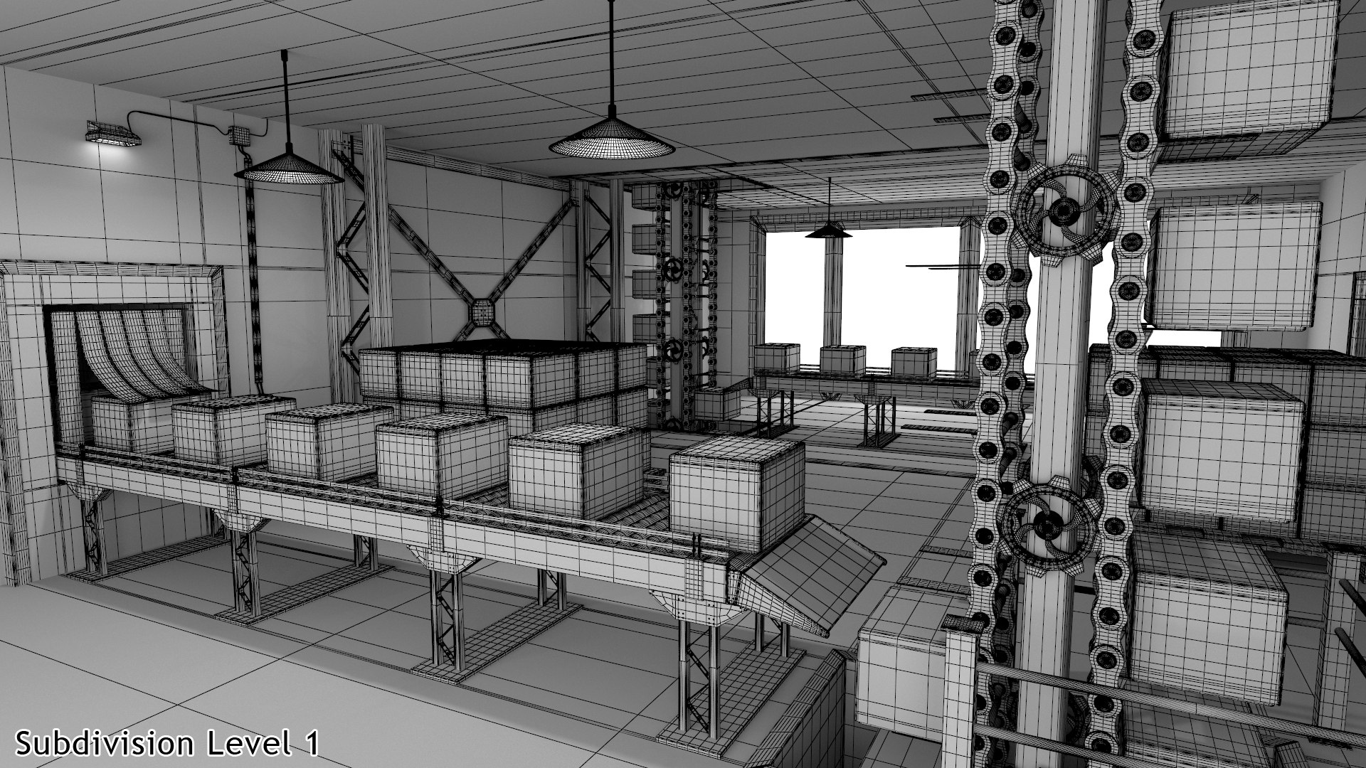 Interior Factory Scene Animation 3D Model - TurboSquid 1543056