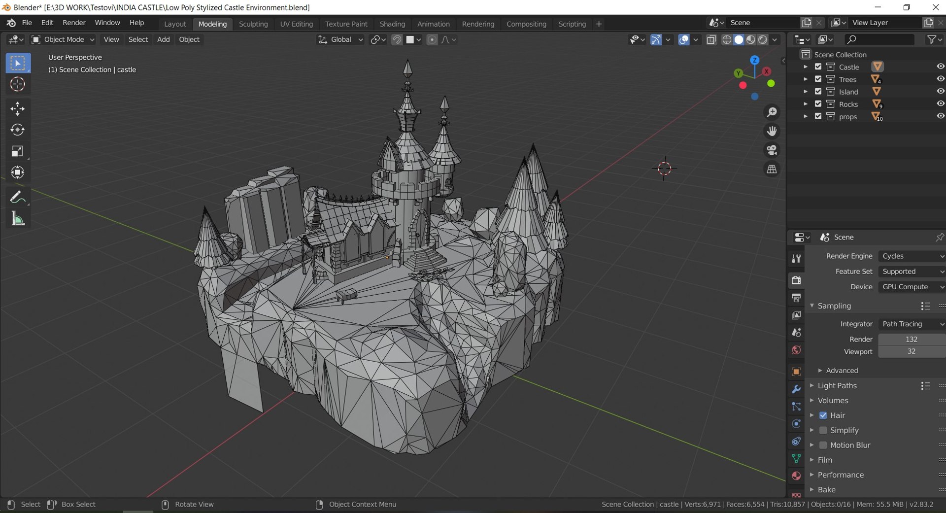 3D Stylized Castle Environment - TurboSquid 1672977