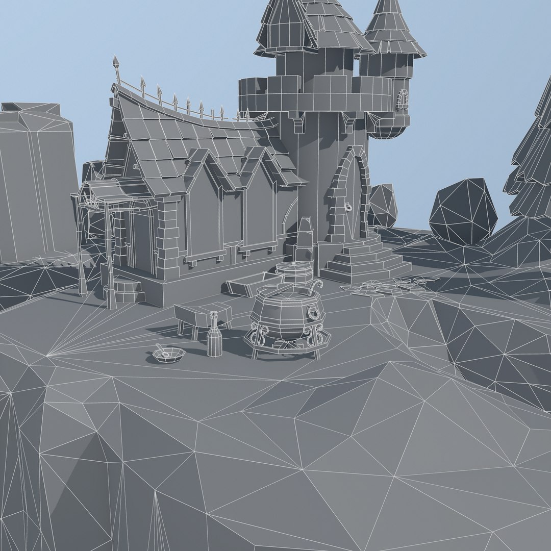 3D Stylized Castle Environment - TurboSquid 1672977