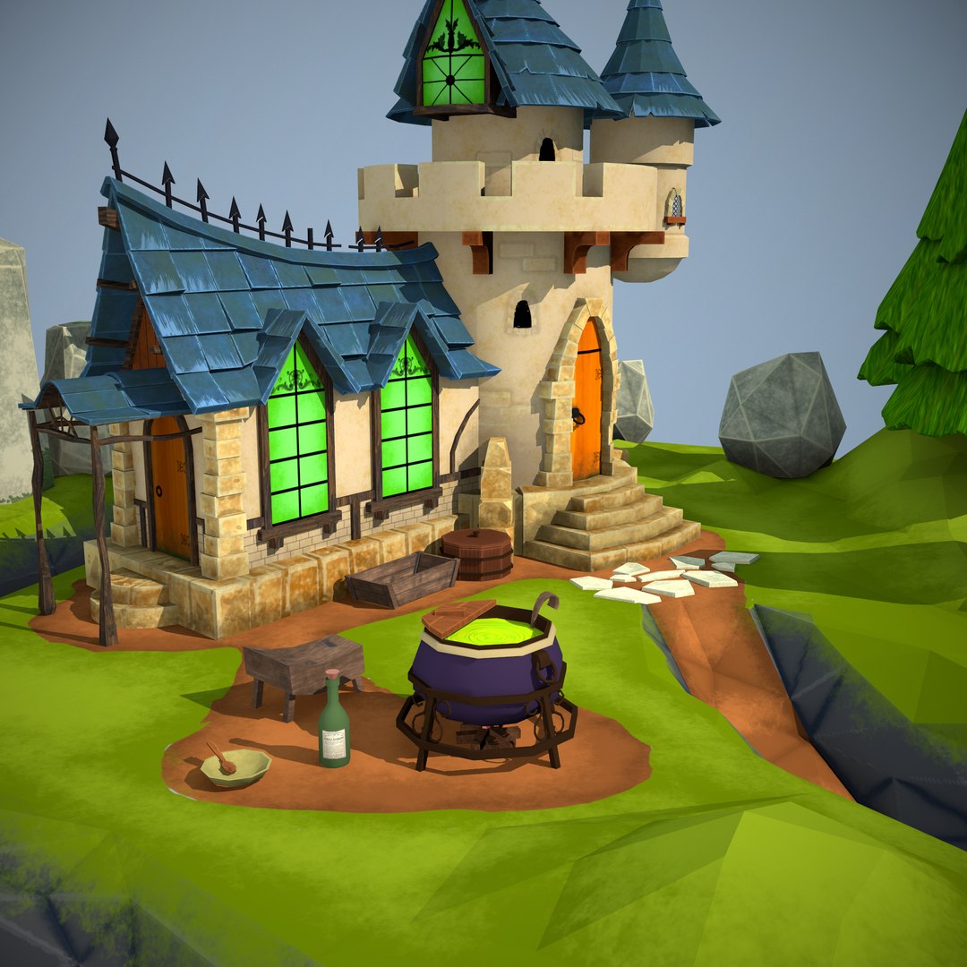3D Stylized Castle Environment - TurboSquid 1672977