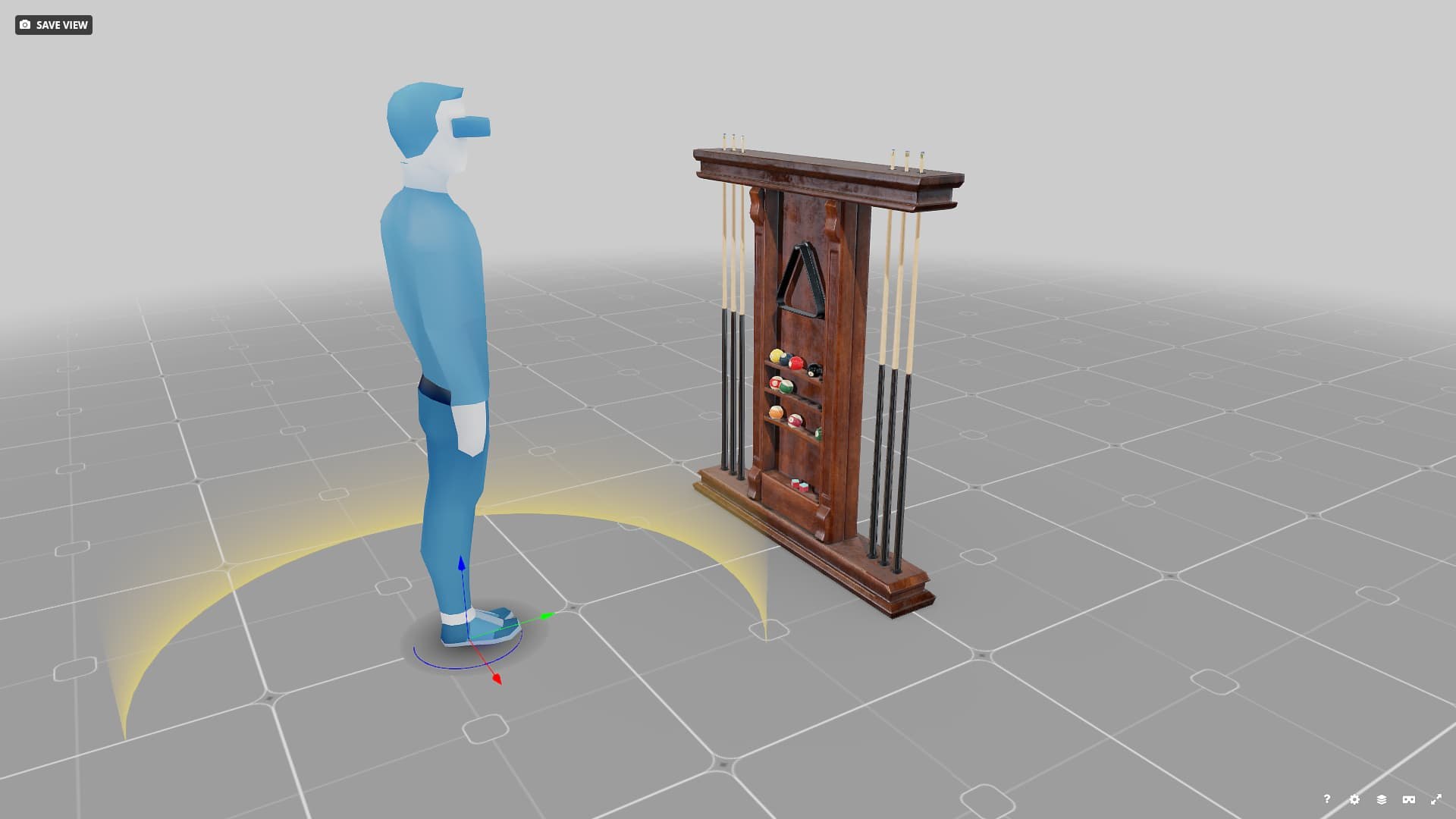 Wall-Mounted Pool Rack Game Ready Low-poly 3D Model - TurboSquid 2081722