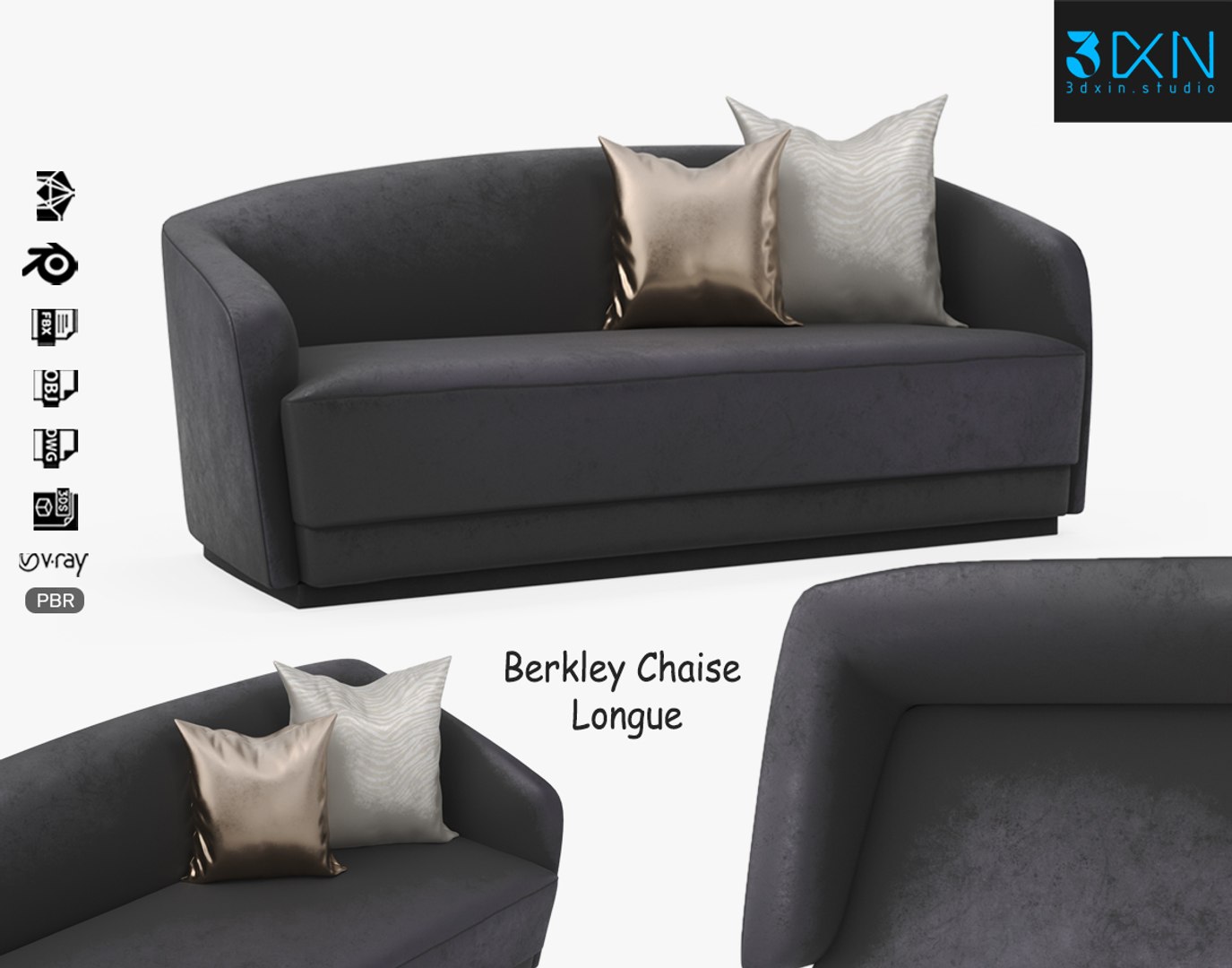 3D Berkeley Chaise Longue Model - TurboSquid 2165582