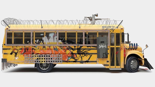 modelo 3d Apocalipsis del autobús escolar - TurboSquid 2336583