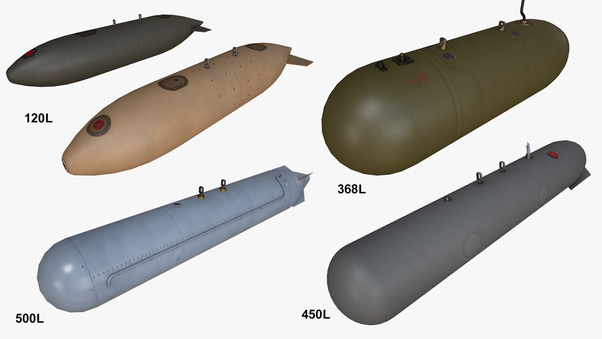 Helicopter Fuel Tanks Collection Model - TurboSquid 2397192