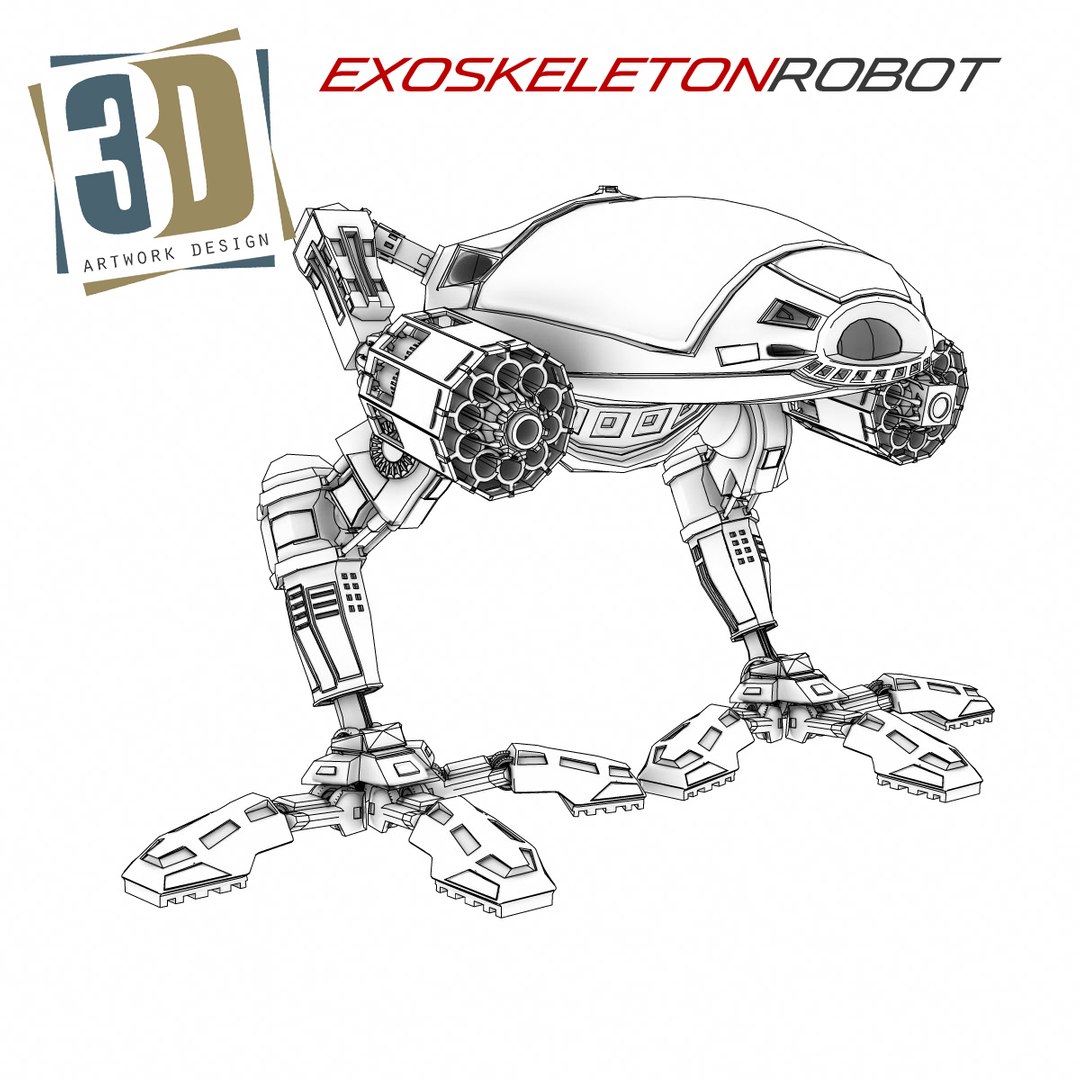 Exoskeleton Robot 3d Obj