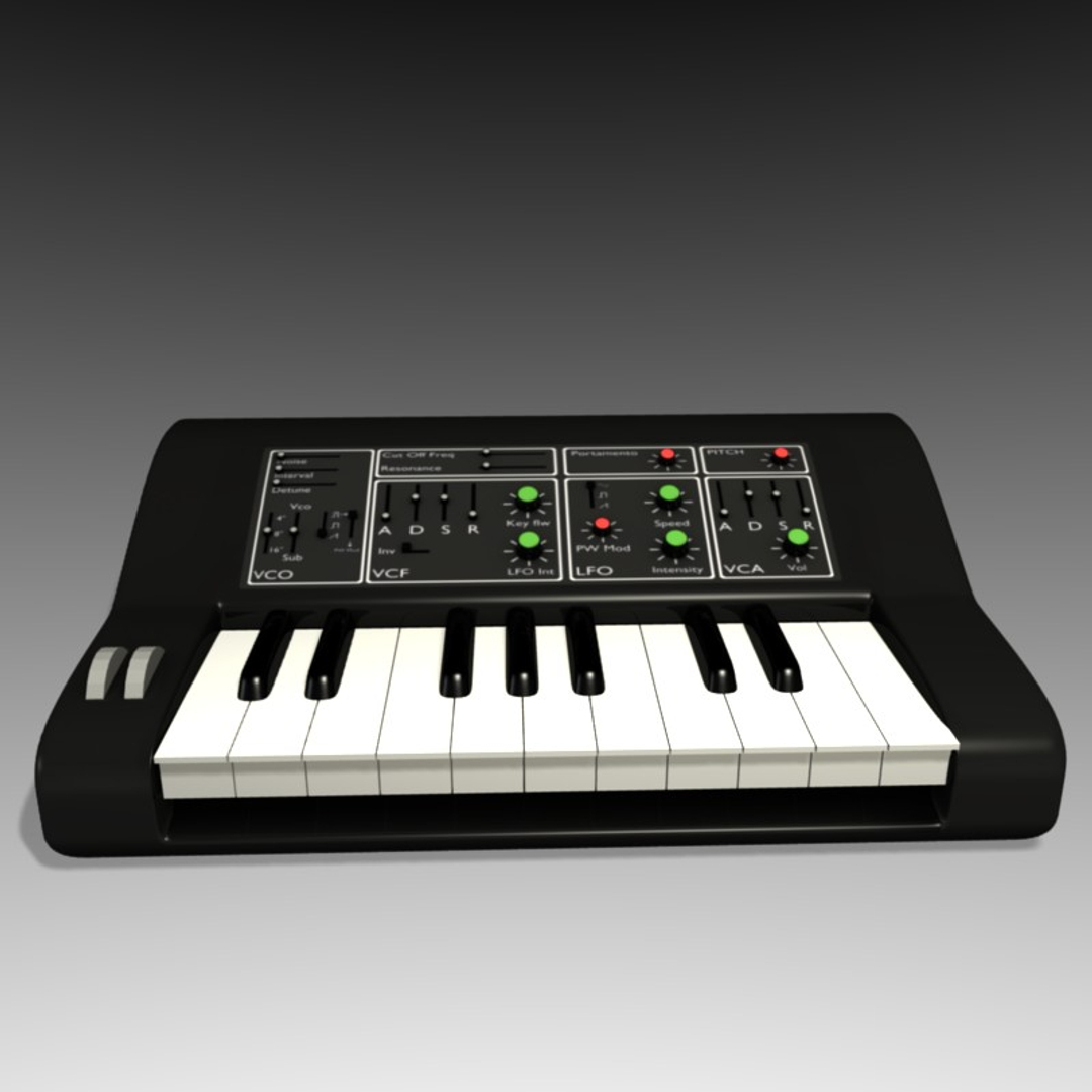 3d Model Analog Synthesizer