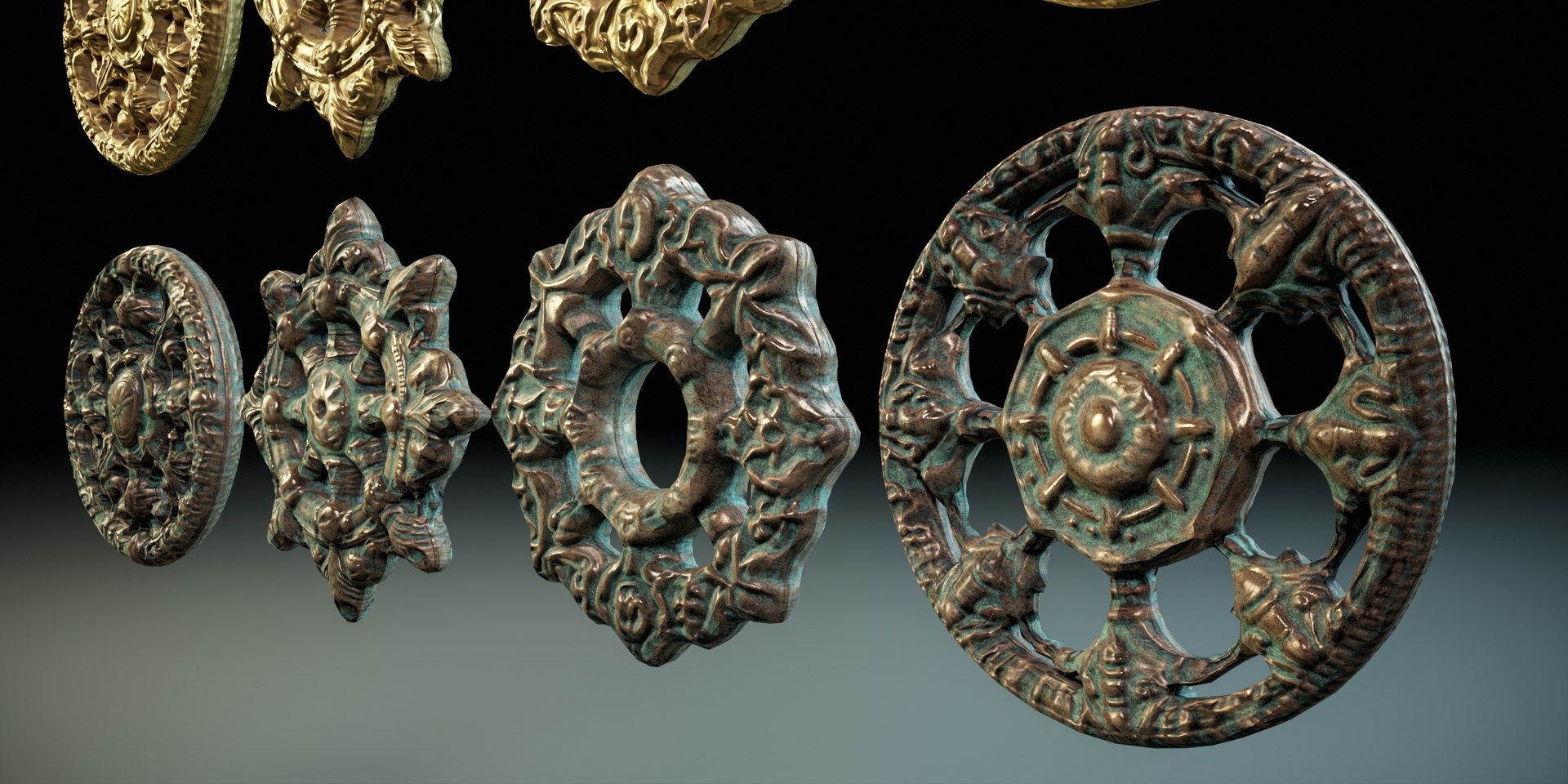 Ancient Treasure Artifacts PBR Model - TurboSquid 2385717