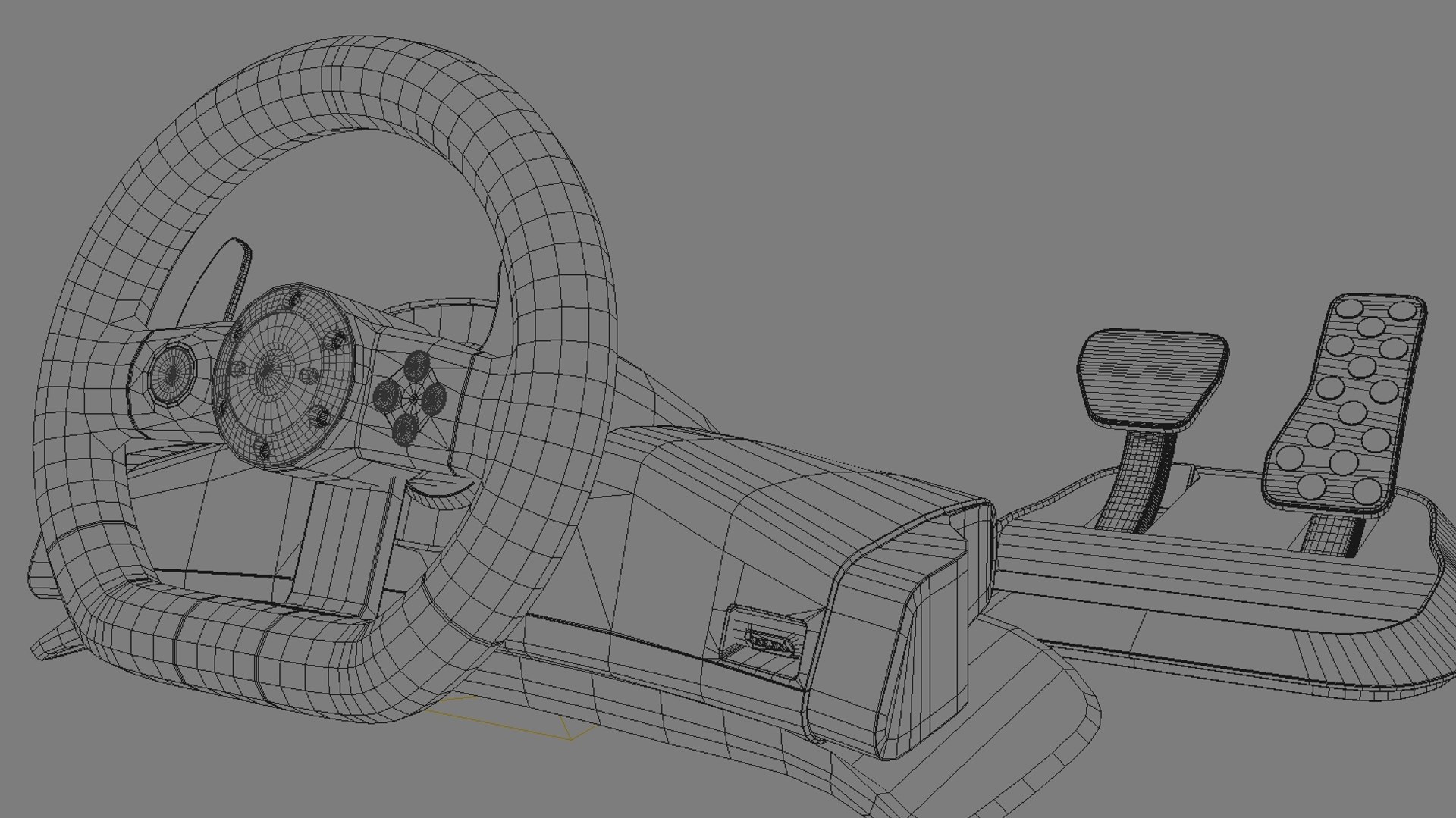 3d Model Microsoft Xbox 360 Racing Wheel
